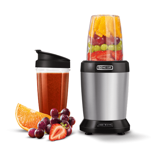 SENCOR nutri blender SNB 4302SS Plastična, 0.8 l + 1 l, 1000 W, Crna/Inox