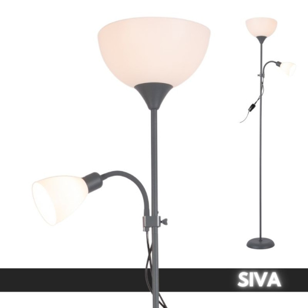 MEGGA Varese Podna lampa E27 E14 GREY WHITE 000005