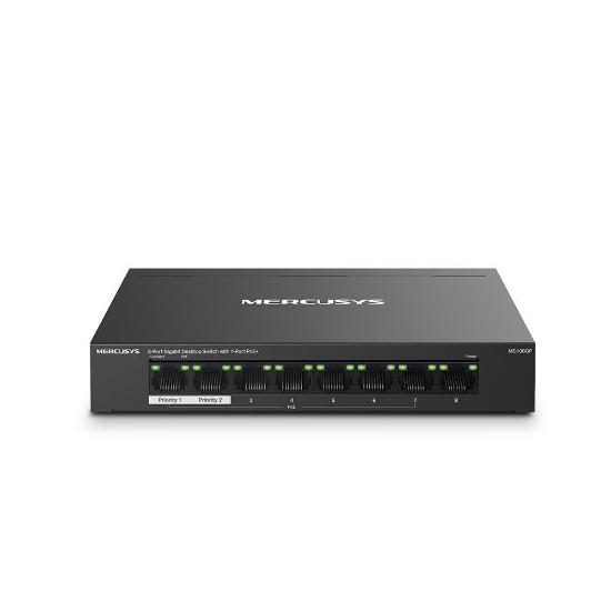 Mercusys MS108GP V1.2, 8-Port Gigabit Desktop Switch with 7-Port PoE+