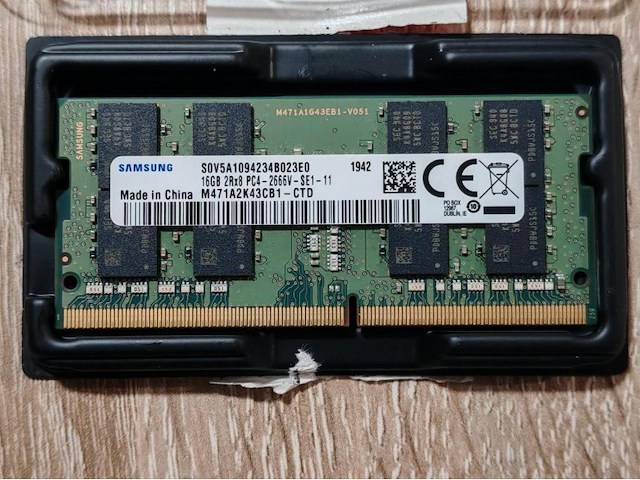 Samsung 16GB 2Rx8 PC4-2666V-SE1-11 RAM memorija