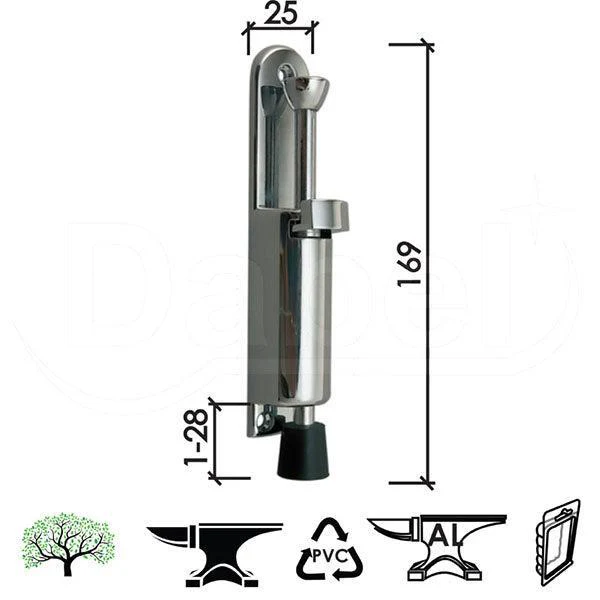Stoper za vrata ST4012 Hr 25x159+10mm 1-28mm DBP2