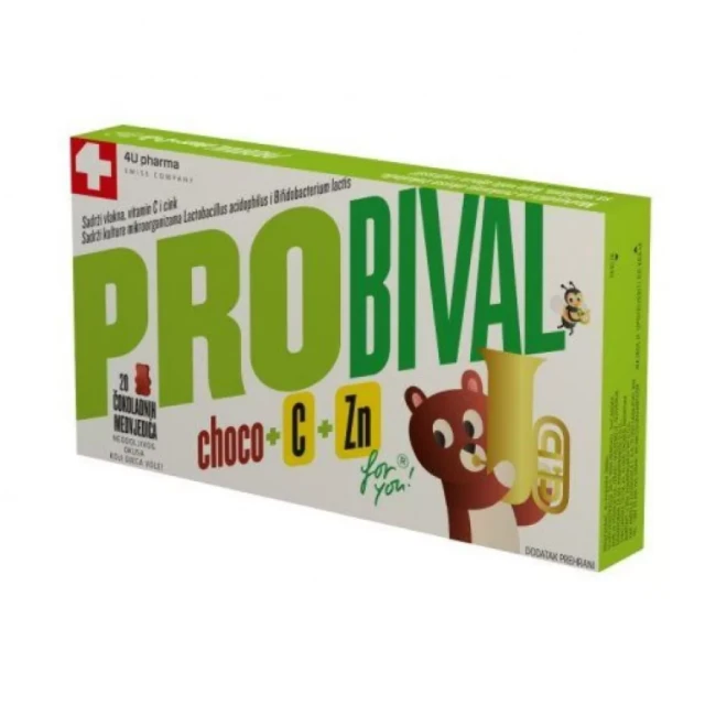 PROBIO CHOCO-C-ZN MEDVEDIĆI – Ukusna čokoladna zaštita za dečiji stomak i imunitet