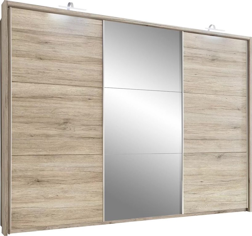 ORMAR - VISEĆA KLIZNA VRATA boja hrasta 280/215/62 cm