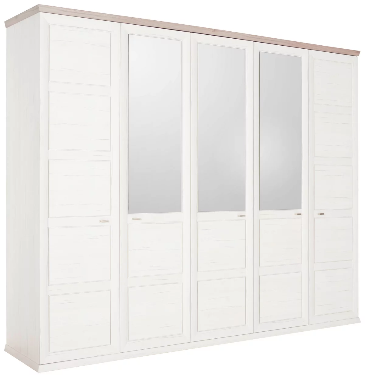 ORMAR SA KLASIČNIM VRATIMA siva, bela 255/209/60 cm