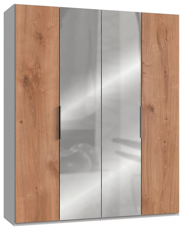 ORMAR SA KLASIČNIM VRATIMA bela, boja hrasta, boja aluminijuma 200/236/58 cm
