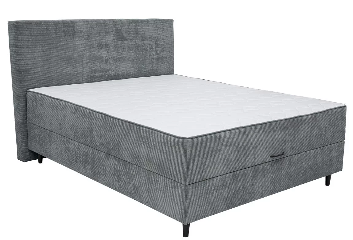 BOXSPRING KREVET 160/200 cm siva