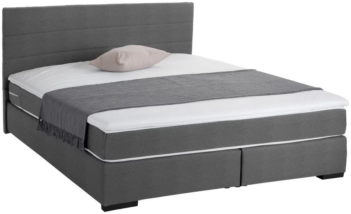 Carryhome BOXSPRING KREVET 140/200 cm siva