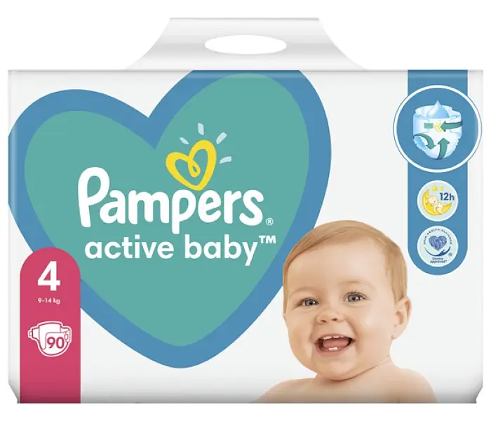 Pampers Pelene Active Baby 4, GP, 9-14 kg, 90/1
