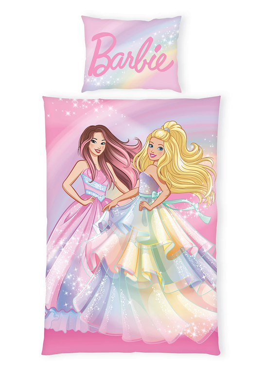 Barbie DEČJA POSTELJINA Barbie 140/200 cm renforcé tkanina