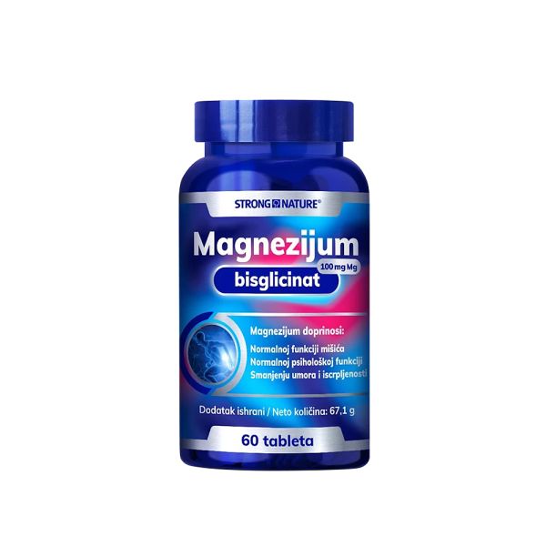 STRONG NATURE, MAGNEZIJUM BISGLICINAT, 60 TABLETA