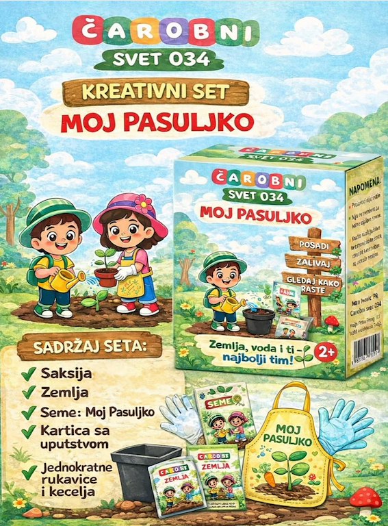 ČAROBNI SVET KREATIVNI SET MOJ PASULJKO
