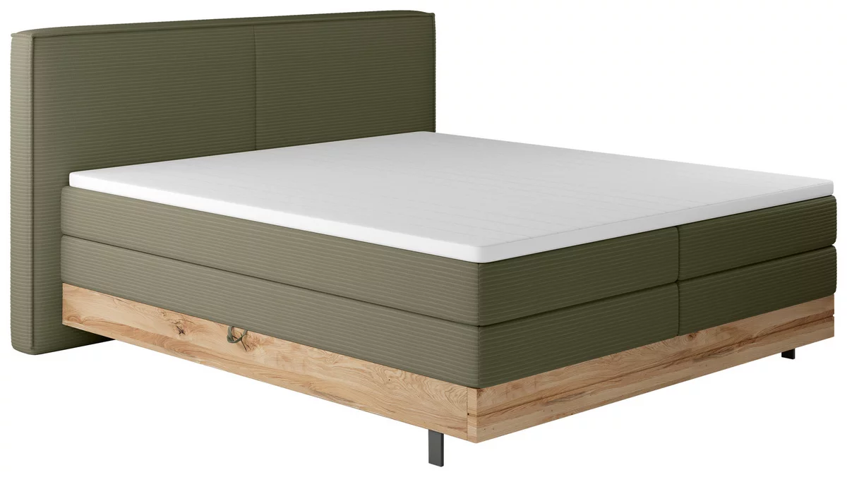 BOXSPRING KREVET 140/200 cm maslinasto zelena