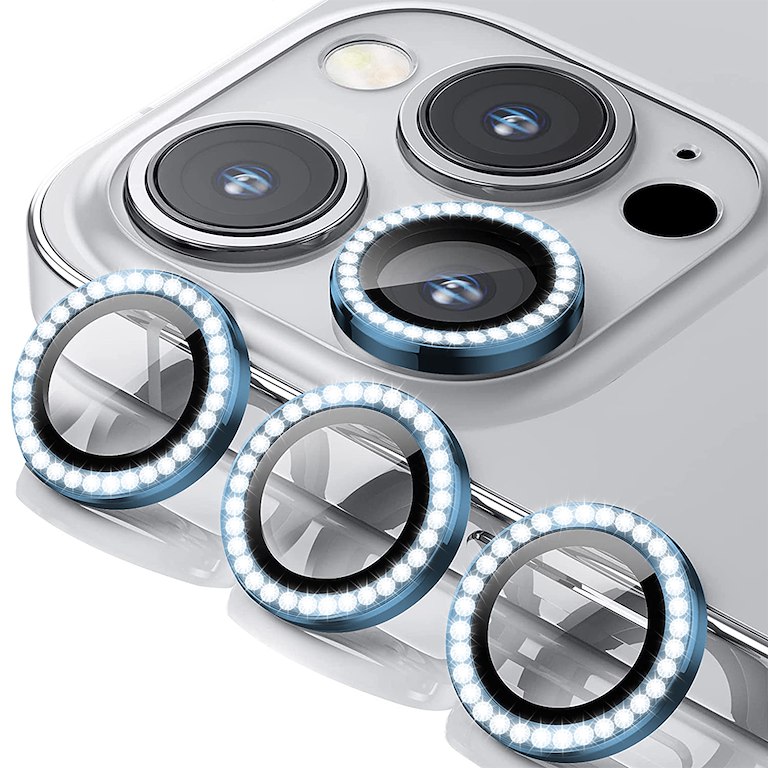 Folija - zastitu kamere DIAMOND PREMIUM za Iphone 12 Pro/12 Pro Max plava (MS)