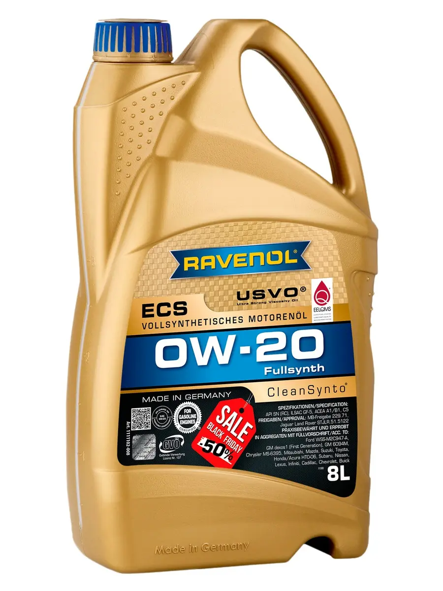 Ravenol Motorno ulje ECS EcoSynth 0W-20, 8 l