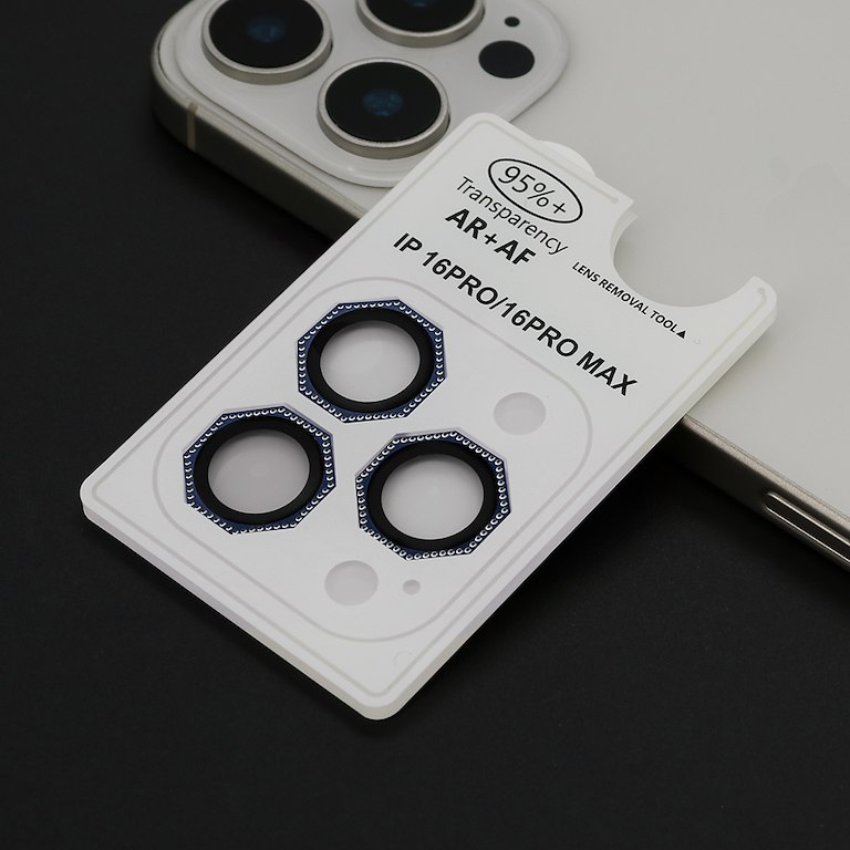 Folija - zastitu kamere OCTAGON DIAMOND za iPhone 16 Pro (6.3)/16 Pro Max (6.9) plava (MS)