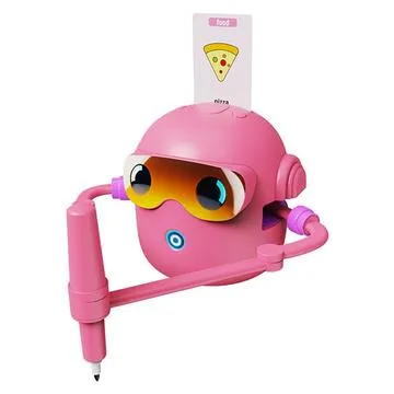SMART DRAWING ROBOT FOR KIDS WITH 100 DRAWING CARDS - PINK