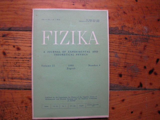 FIZIKA A JOURNAL OF EXPERIMENTAL DND TEHORETICAL PHISIC