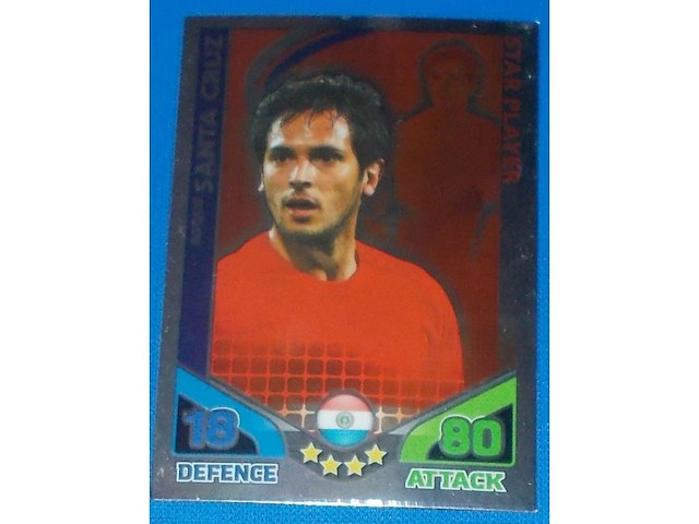 Match  Attax    ROQUE  SANTA  CRUZ  -  kartica