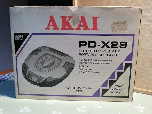Akai PD-X29 discman (+kutija+napajanje)