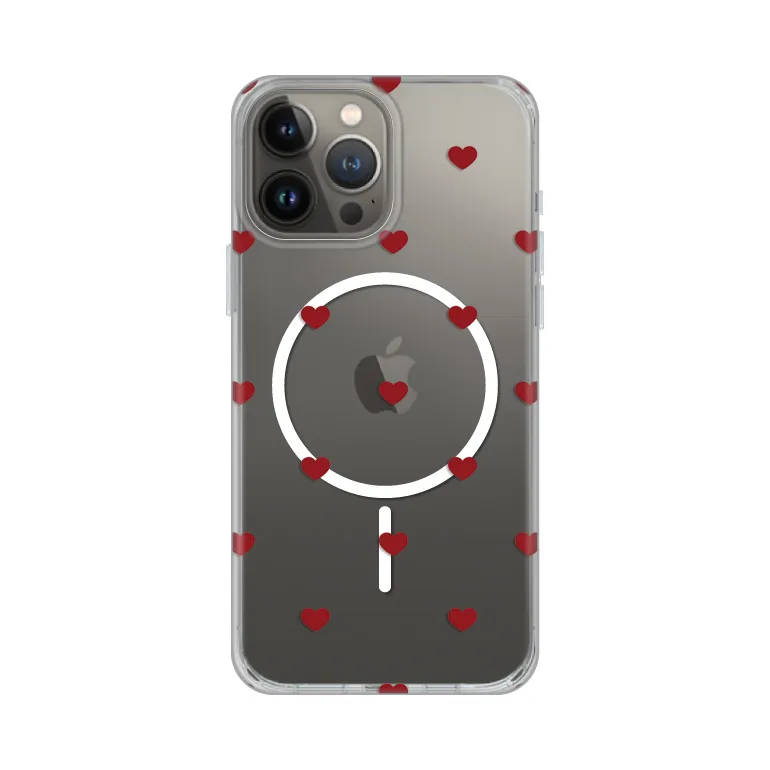 Maska Print Magsafe za iPhone 13 Pro Max 6.7 Red Hearts