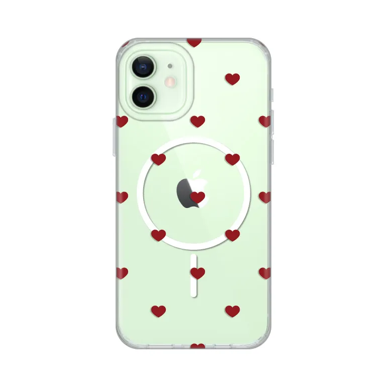 Maska Print Magsafe za iPhone 12/12 Pro 6.1 Red Hearts