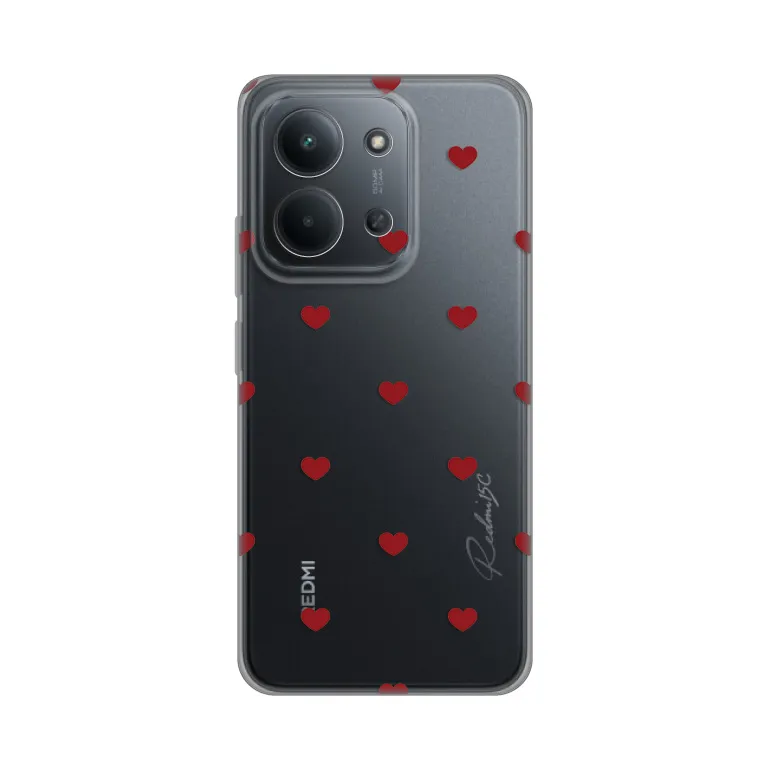 Maska Silikonska Print za Xiaomi Redmi 15C 4G Red Hearts