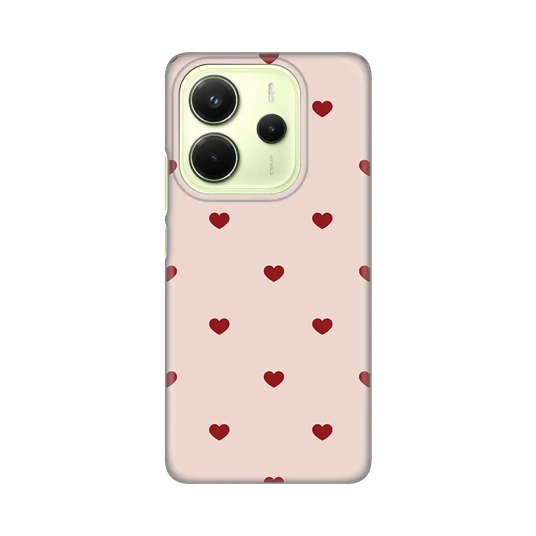 Maska Silikonska Print za Xiaomi Redmi Note 14 4G (SRB) Beige Hearts