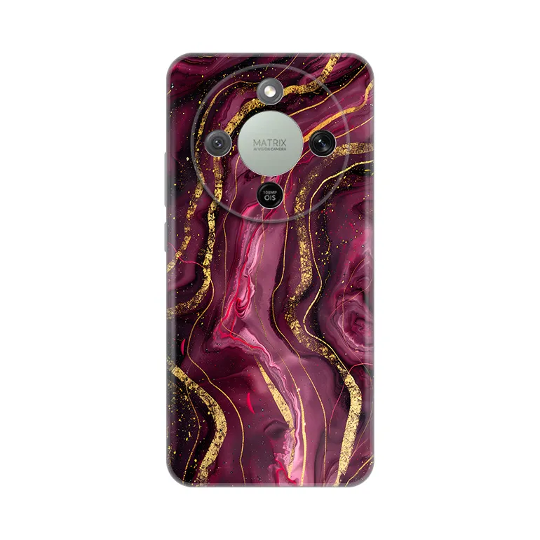Maska Silikonska Print za Honor Magic 8 Lite Burgundy