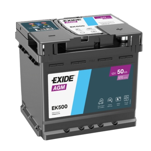 AKUM. EXIDE Start&Stop AGM 50Ah EK500
