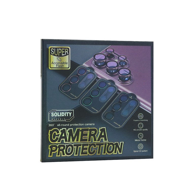 Folija - zastitu kamere aluminijumska za Samsung S916B Galaxy S23 Plus crna (MS)