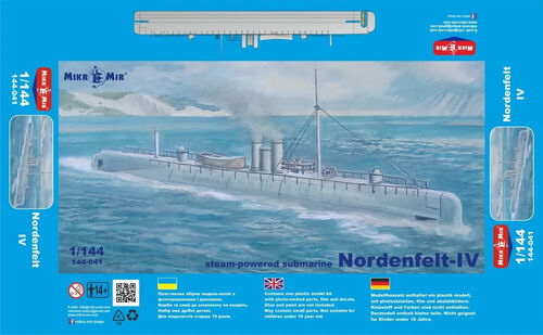Mikromir 144-041 Steam-Powered Submarine Nordenfelt IV