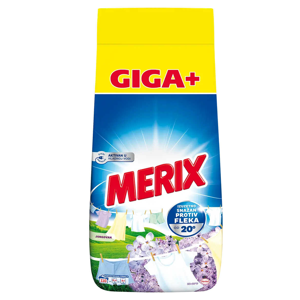 Merix Prašak za veš Lilac, Jorgovan, 110 WL, 8.25 kg