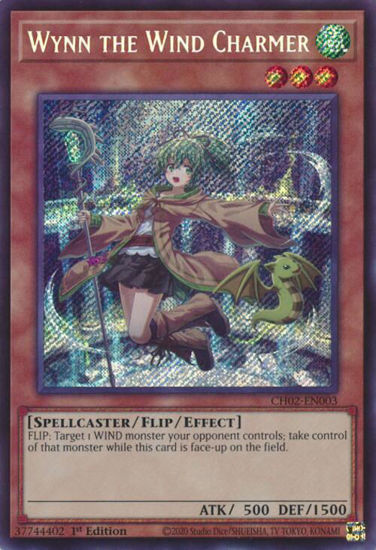 Wynn the Wind Charmer - CH02-EN003 - Secret Rare 1st Edition