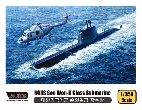 NEW! Wolfpack Design WP13503 ROKS Son Won-il Class Submarine with Super Lynx Mk.99