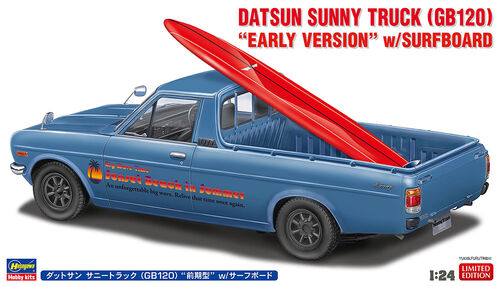NEW! Hasegawa 20778 Datsun Sunny Truck (GB120) Early Version with Surfboard