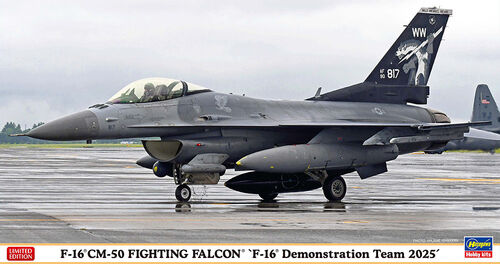 NEW! Hasegawa 07558 Lockheed Martin F-16 CM-50 Fighting Falcon - F-16 Demonstration Team 2025