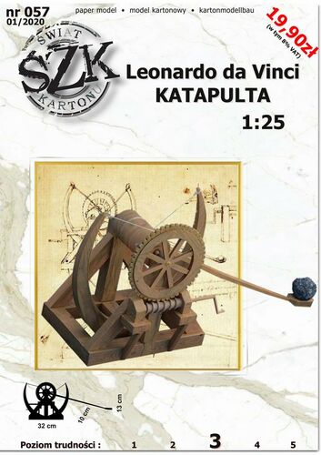 Świat z kartonu 057 Leonardo da Vinci KATAPULTA