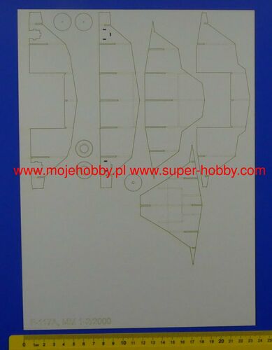 Haliński MM-1-2-2000-ac Lockheed F-117A Nighthawk - American Bomber (Laser Cut Frames)