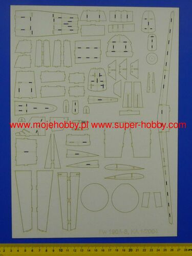 Haliński KA-1-2004-ac Focke-Wulf 190A-8 - German Fighter (Laser Cut Frames)