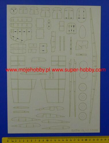 Haliński KA-1-2005-ac Supermarine Spitfire Vb - English Fighter (Laser Cut Frames)