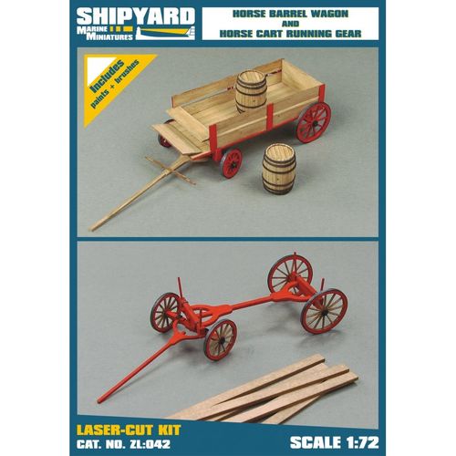 ShipYard ZL042 Horse Barrel Wagon And Horse Cart Running Gear