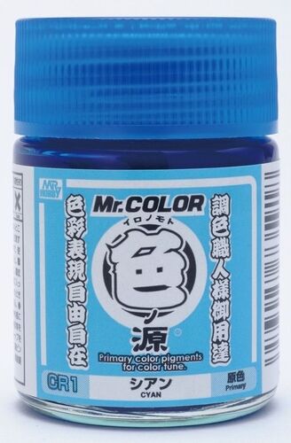 Mr.Hobby CR-1 Primary Color Pigments - Cyan Gloss (Cellulose)