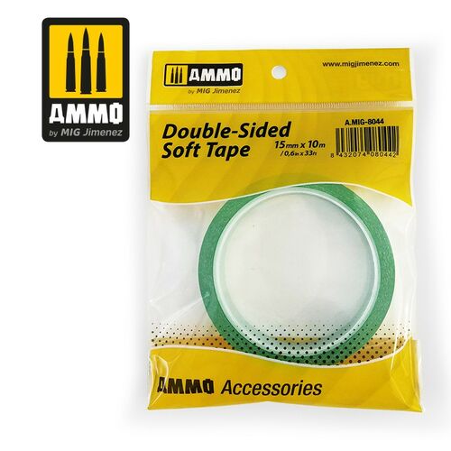 AMMO of Mig Jimenez 8044 Double-Sided Soft Tape (15mm X 10M)