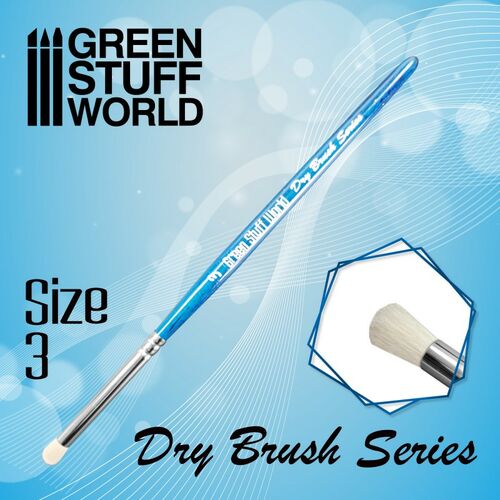 Green Stuff World 2953 Dry Brush - Size 3 BLUE SERIES