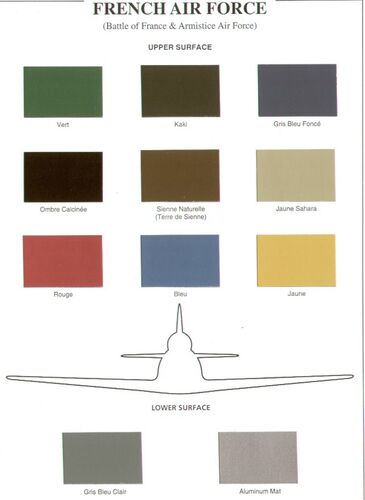 Iliad Design C10 Aircraft Colour Charts - French Air Force - Battle of France and Armistice Air Force