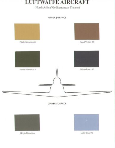 Iliad Design C11 Aircraft Colour Charts - Luftwaffe Aircraft North Africa and Mediterranean Theatre
