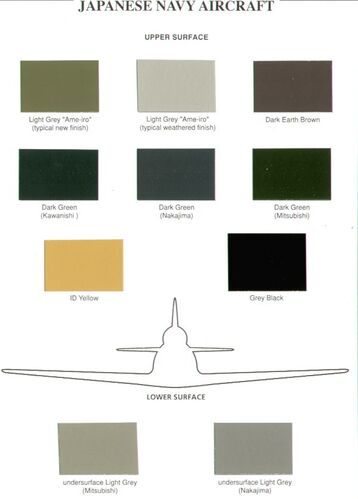 Iliad Design C12 Aircraft Colour Charts - Japanese WWII Navy Aircraft