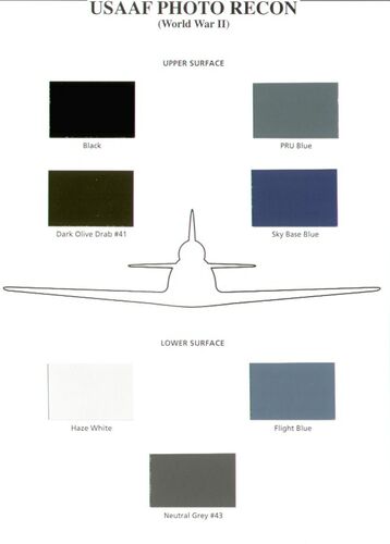 Iliad Design C13 Aircraft Colour Charts - USAAF WWII Photo Reconnaissance