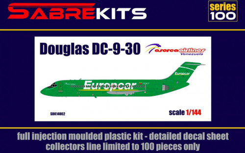 Sabre Kits 14002 Douglas DC-9-30 Aserca airlines