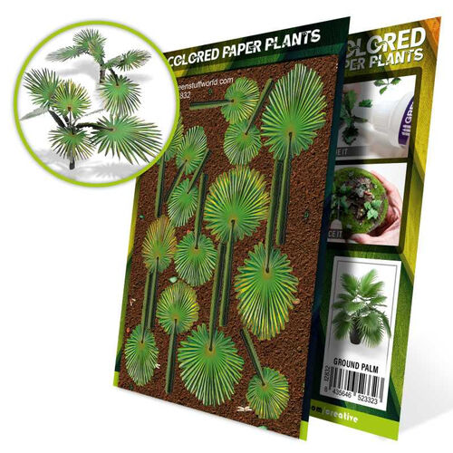 Green Stuff World 12832 Colored Paper - Plants Ground Palm